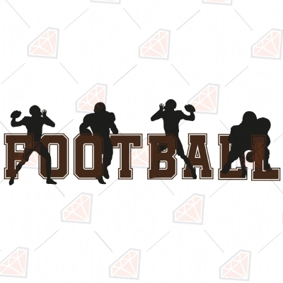 Football with Footballer SVG Cut File | PremiumSVG