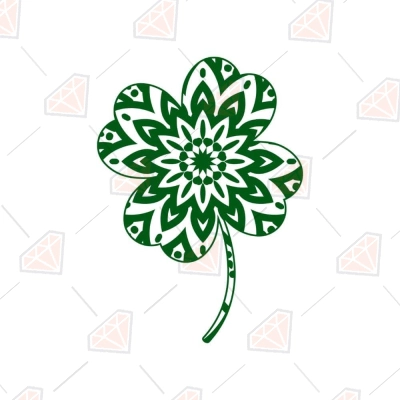 Four Leaf Clover Mandala SVG, Shamrock SVG Instant Download | PremiumSVG