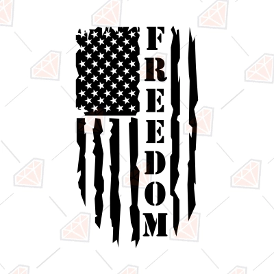 Freedom SVG with USA Distressed Flag | PremiumSVG