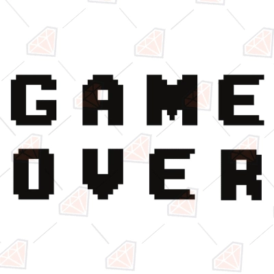 Game Over Retro Video Game SVG Cut File | PremiumSVG