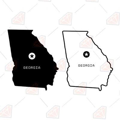 Georgia Map SVG Cut File | PremiumSVG