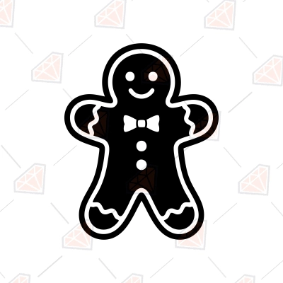 Gingerbread Man Silhouette SVG | PremiumSVG