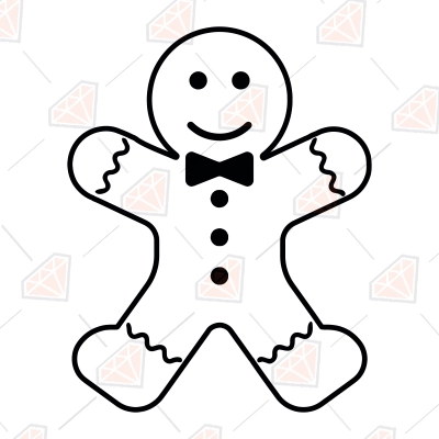 Gingerbread Outline SVG, PNG, Printable PDF | PremiumSVG