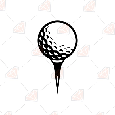 Golf Ball On Tee SVG, Golf Tee SVG | PremiumSVG
