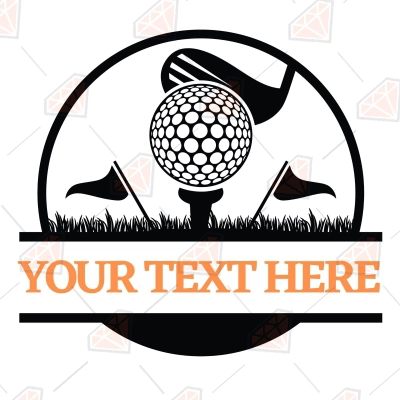 Golf Monogram SVG , Flag Ball SVG Instant Download | PremiumSVG