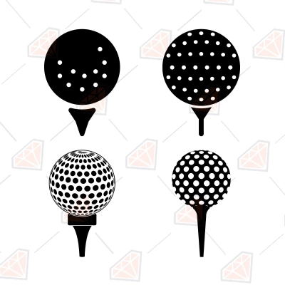 Golf Tee Bundle SVG Cut File, Instant Download | PremiumSVG