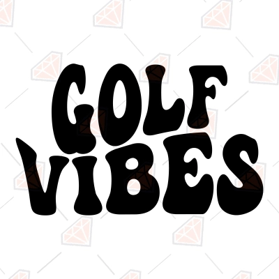 Golf Vibes SVG, Golf Player SVG Wavy Design | PremiumSVG