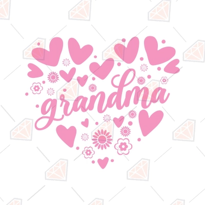 Grandma Heart SVG Cut File, Digital Download | PremiumSVG