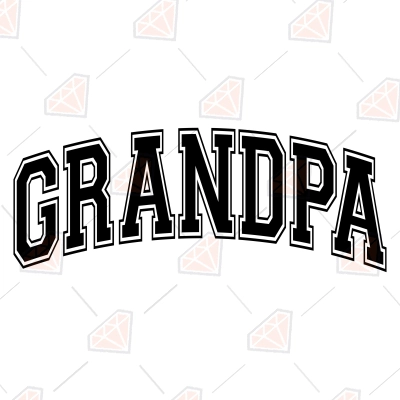 Grandpa SVG with Varsity Font, Grandpa SVG Shirt | PremiumSVG