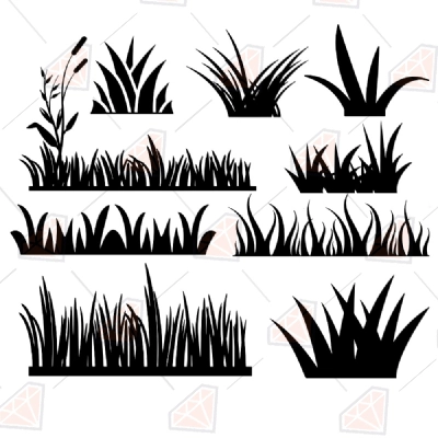 Grass SVG Bundle Clipart & Cut Files | PremiumSVG
