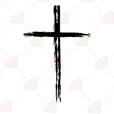 Grunge Cross SVG, Distressed Cross Vector | PremiumSVG