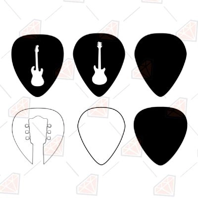 Guitar Pick Bundle Svg | PremiumSVG