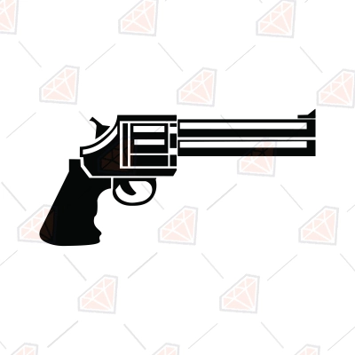 Gun Revolver SVG, Gun SVG Vector | PremiumSVG