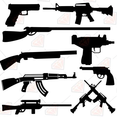 Guns SVG Bundle, Weapons SVG Vector Files | PremiumSVG