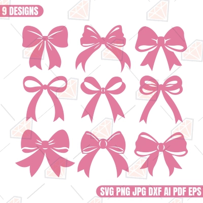 Hair Bow SVG, Bows SVG Bundle | PremiumSVG