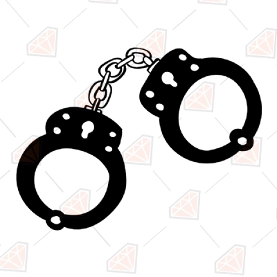 Handcuffs SVG Clipart Files, Handcuffs Vector SVG | PremiumSVG