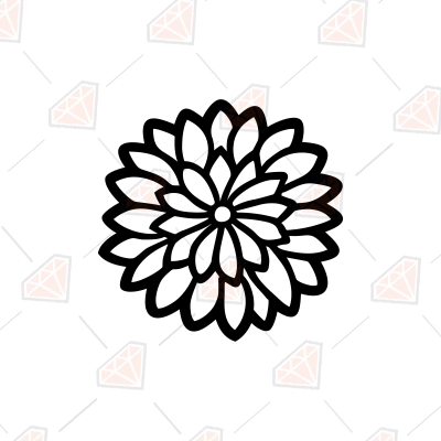 Handdrawn Flower Outline SVG | PremiumSVG