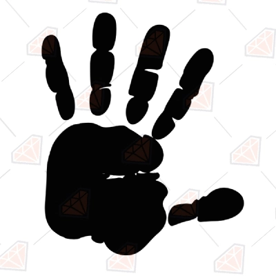 Handprint SVG Vector File, Download Hand Print Silhouette | PremiumSVG