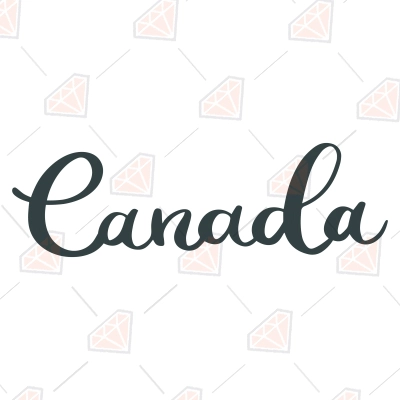 Handwritten Canada Text SVG Design, Canada Logo SVG Vector Files ...