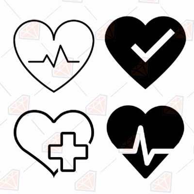 Health Heart Bundle SVG, Medicine Heart Bundle SVG Instant Download ...