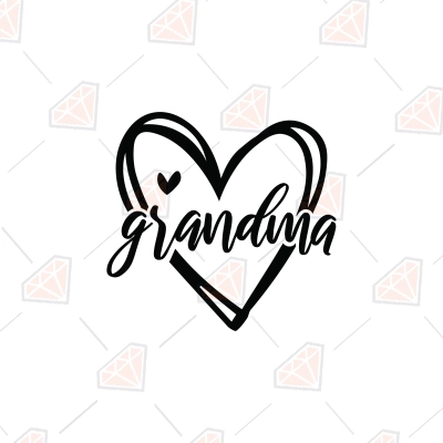Heart Grandma SVG Files For Cricut, Grandma Shirt SVG | PremiumSVG