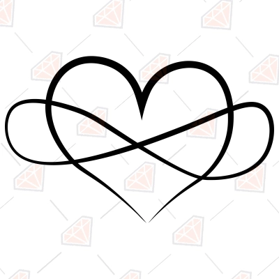 Heart With Infinity Sign SVG Clipart, Instant Download | PremiumSVG