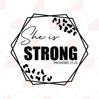 Hexagon She Is Strong SVG Cut File, She Is Strong Instant Download ...