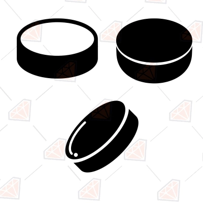 Hockey Puck Bundle SVG Cut File, Instant Download | PremiumSVG