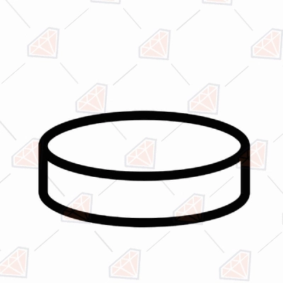 Hockey Puck SVG Outline, Hockey Puck Outline | PremiumSVG