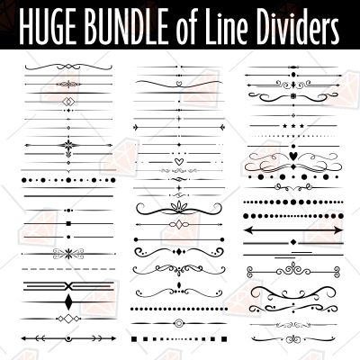 Huge Dividers SVG Bundle, SVG Line Dividers Images | PremiumSVG