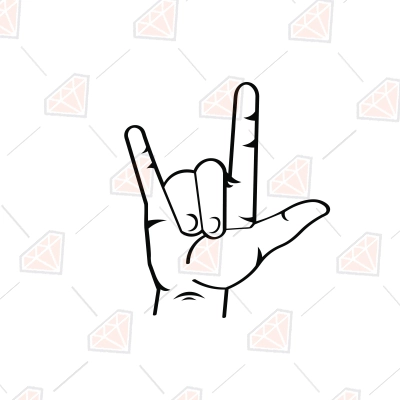 I Love You Sign Language SVG, Hand Sign SVG | PremiumSVG