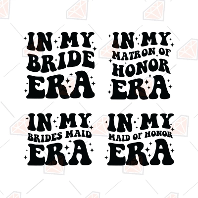 In My Bride Era SVG Bundle, PNG, Wavy Text Bride SVG | PremiumSVG