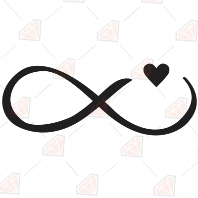 Infinity Heart SVG, Infinity SVG with Heart | PremiumSVG
