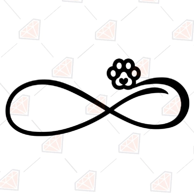 Infinity Paw SVG Cut File, Pet Love Clipart | PremiumSVG