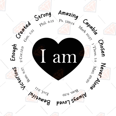 Inspirational Quotes SVG, I Am Strong SVG | PremiumSVG