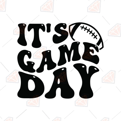 It's Game Day SVG with Football and Wavy Text | PremiumSVG