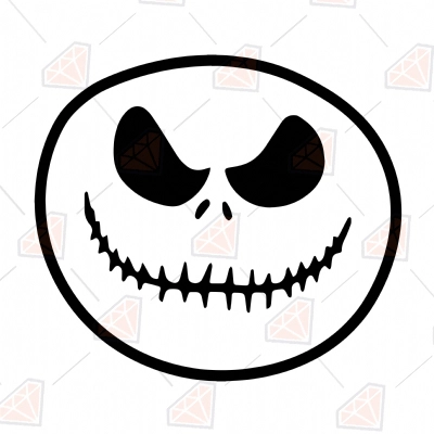 Jack Face SVG Cut File, Skellington SVG Instant Download | PremiumSVG