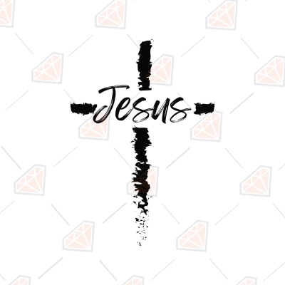 Jesus Cross SVG, Jesus Word SVG | PremiumSVG