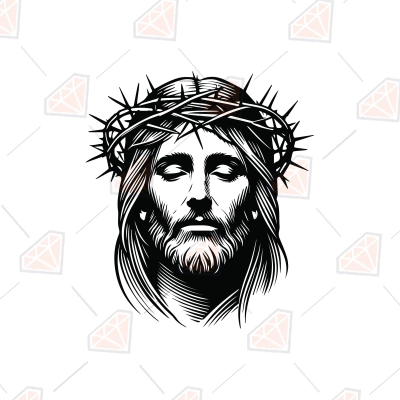 Jesus Face SVG PNG, Jesus SVG | PremiumSVG