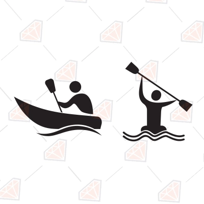 Kayaking Sport SVG Cut Files, Instant Download | PremiumSVG
