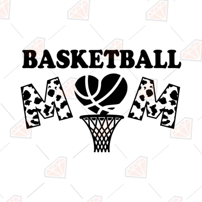 Leopard Basketball Mom with Hoop SVG | PremiumSVG