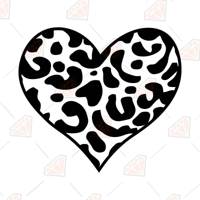 Leopard Heart SVG Clipart, Leopard Print SVG Heart | PremiumSVG
