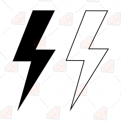 Lightning with Outline SVG, Lightning SVG Vector | PremiumSVG