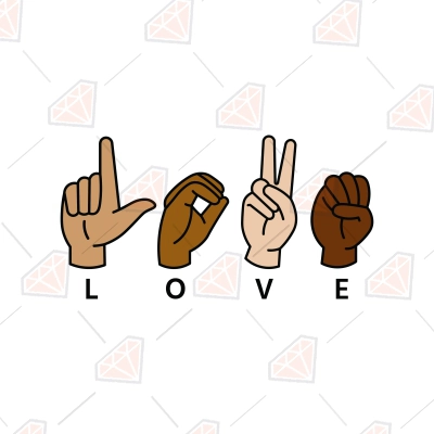 Love Asl SVG, Love SVG with ASL | PremiumSVG