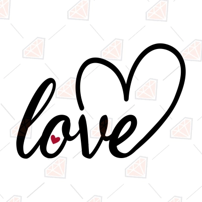 Love Heart SVG, Handwritten SVG Clipart | PremiumSVG