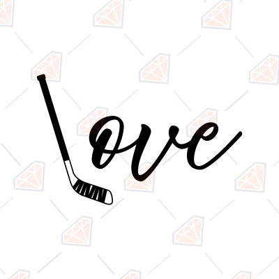 Love Hockey SVG, Hockey Love with Stick SVG | PremiumSVG