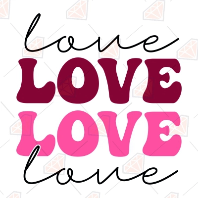Love Retro SVG, Valentine's Day Design for DIY Projects | PremiumSVG