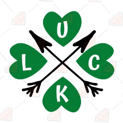 Crossed Luck Arrow SVG, Shamrock Heart SVG | PremiumSVG