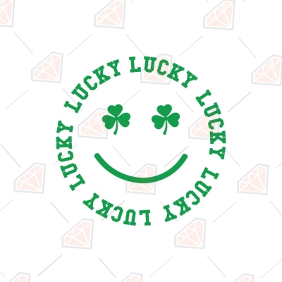 Lucky Smiley Face SVG, Lucky Retro Smile SVG | PremiumSVG