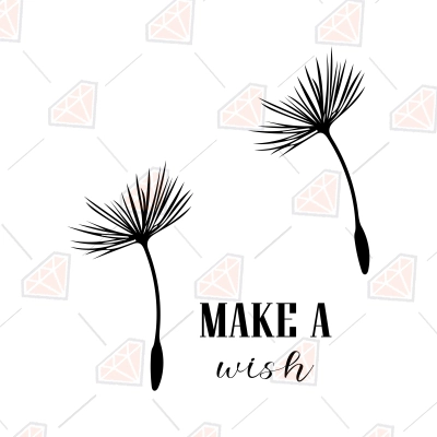 Make A Wish SVG with Dandelion | PremiumSVG